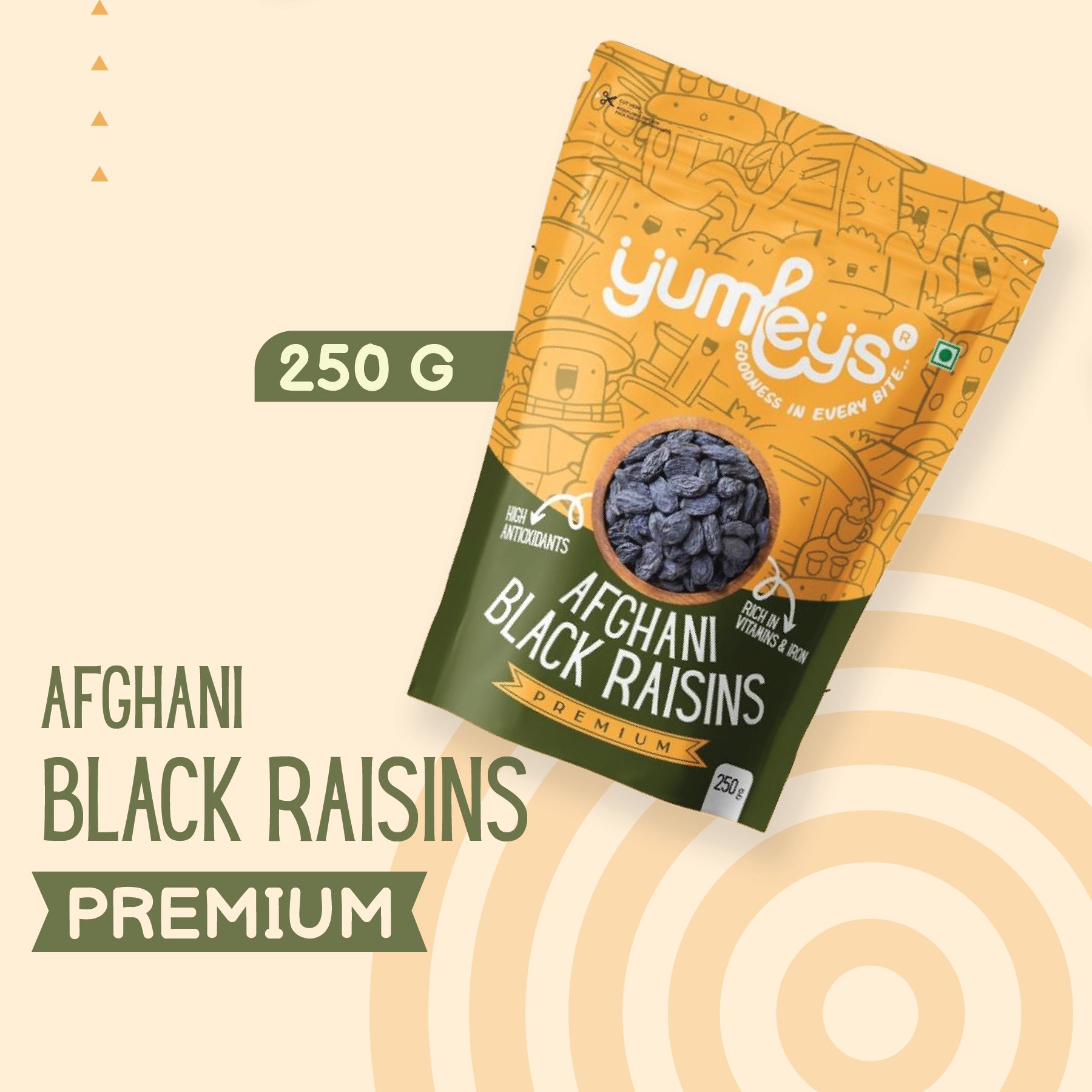 Premium Afghani Black Raisins - Naturally Sweet & Healthy | Yumleys